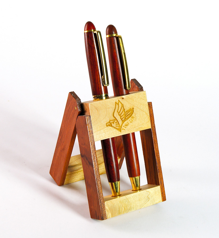 Bhappy - Stylo en Bois avec Support